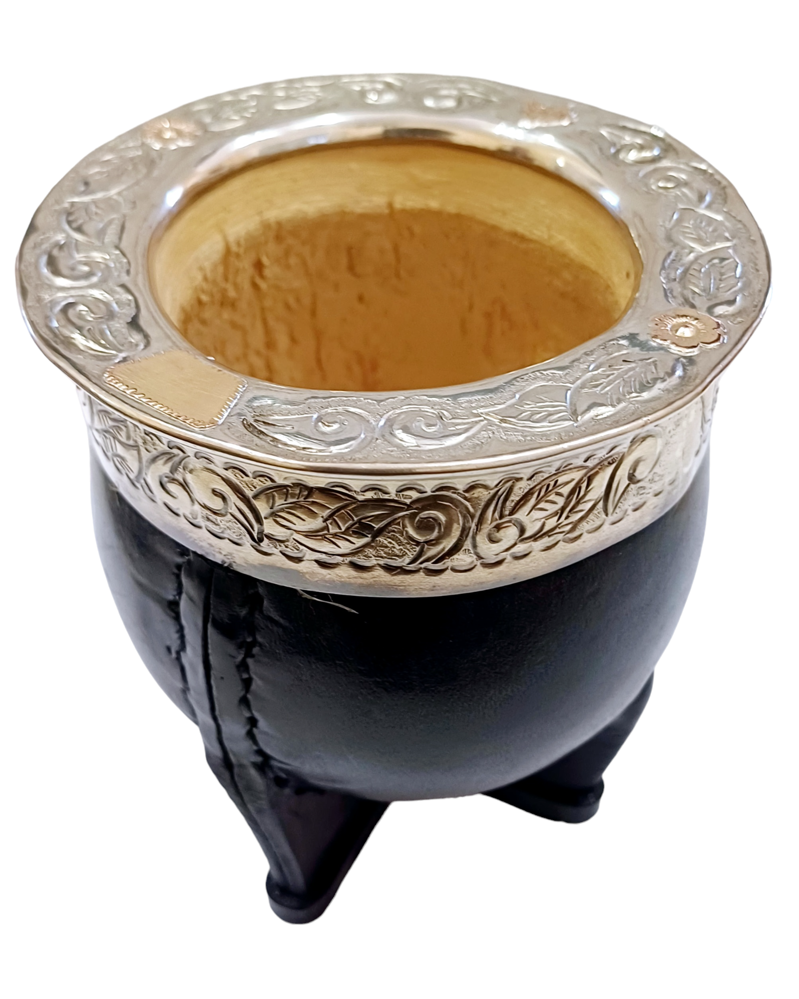 Mate Poro Modelo Imperial boquilla de plata y oro – María Jesús Joyas